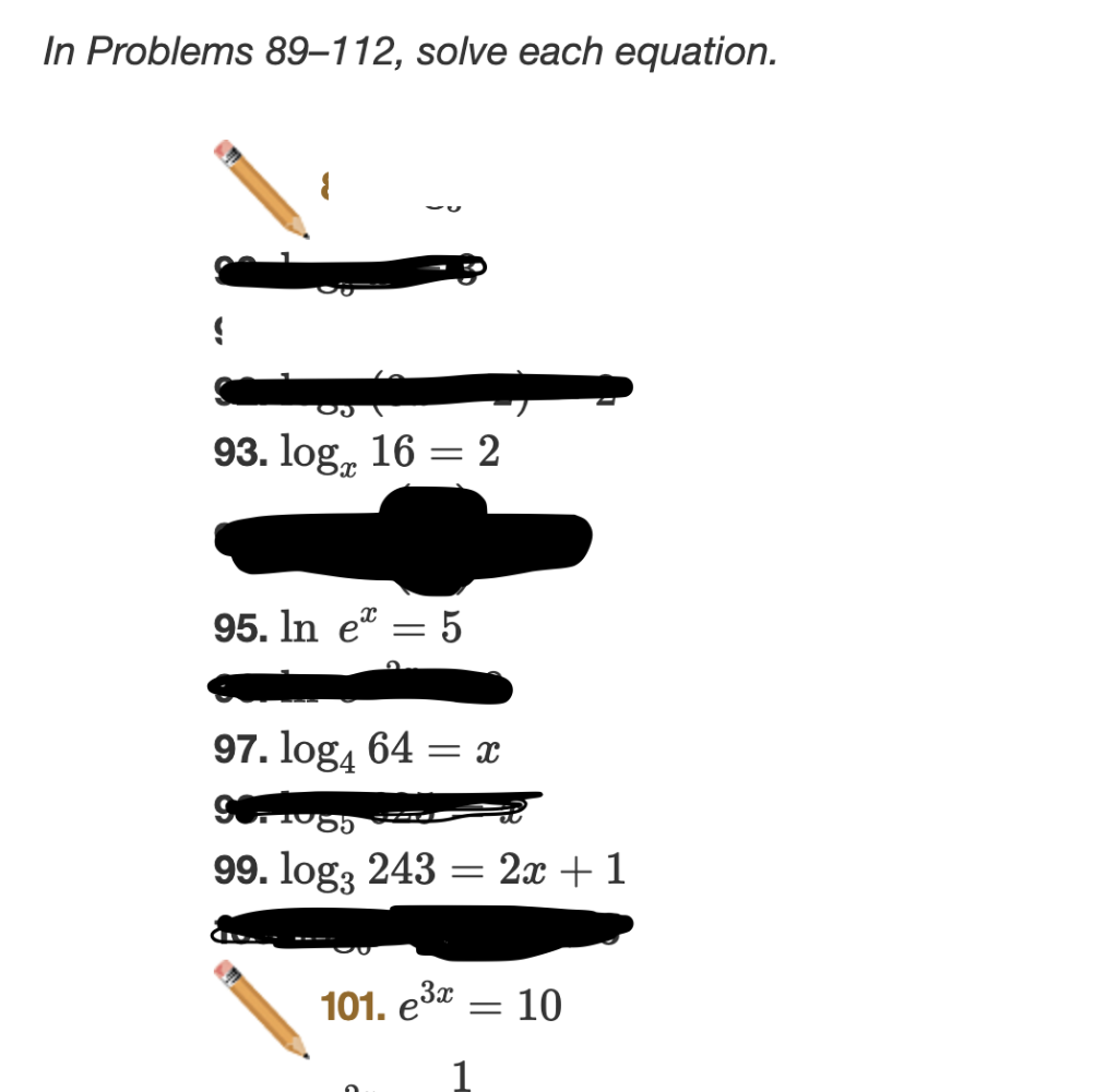 Solved In Problems 89-112, solve each equation. 93. logx16=2 | Chegg.com