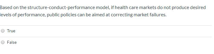 Solved Based on the structure-conduct-performance model, if | Chegg.com