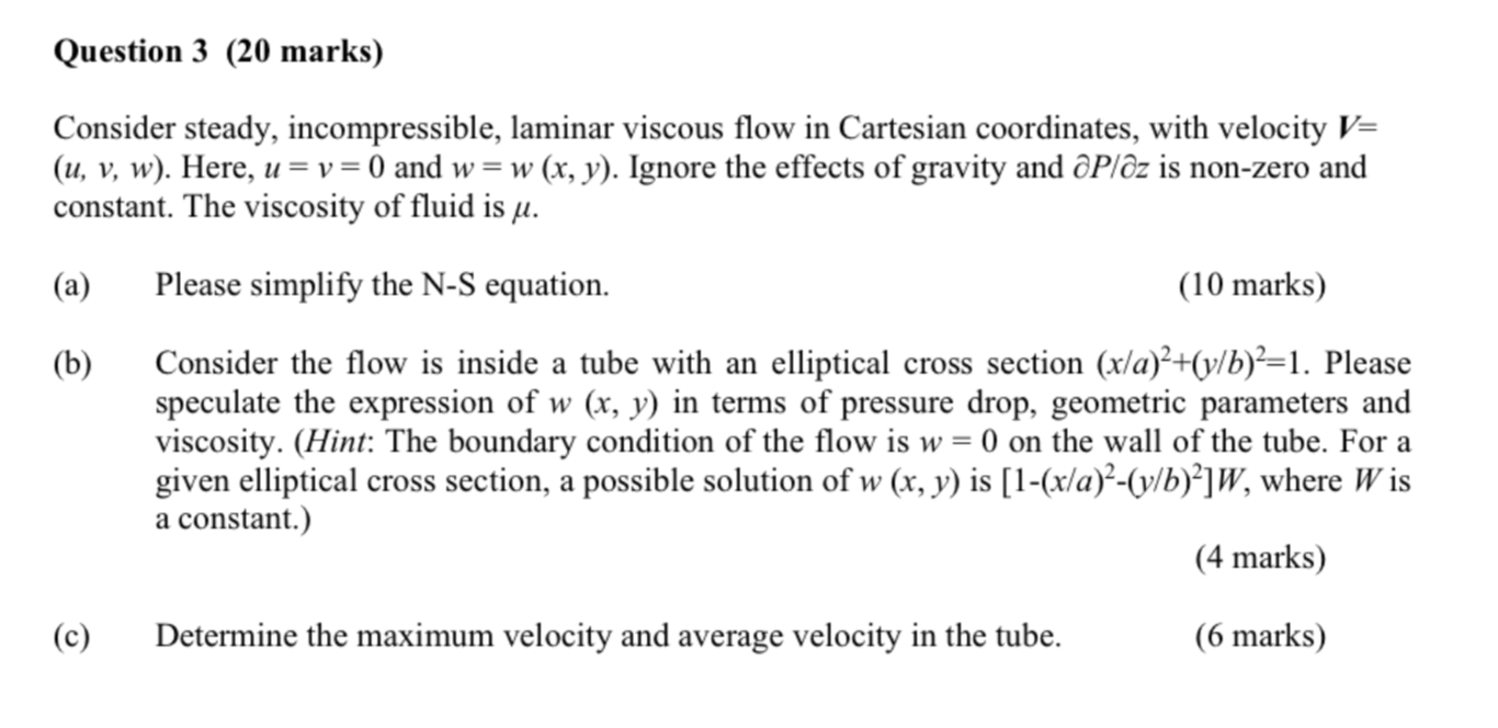 Solved Question 3 (20 marks) Consider steady, | Chegg.com