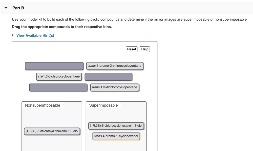 Solved Part B Use your model kit to build each of the | Chegg.com