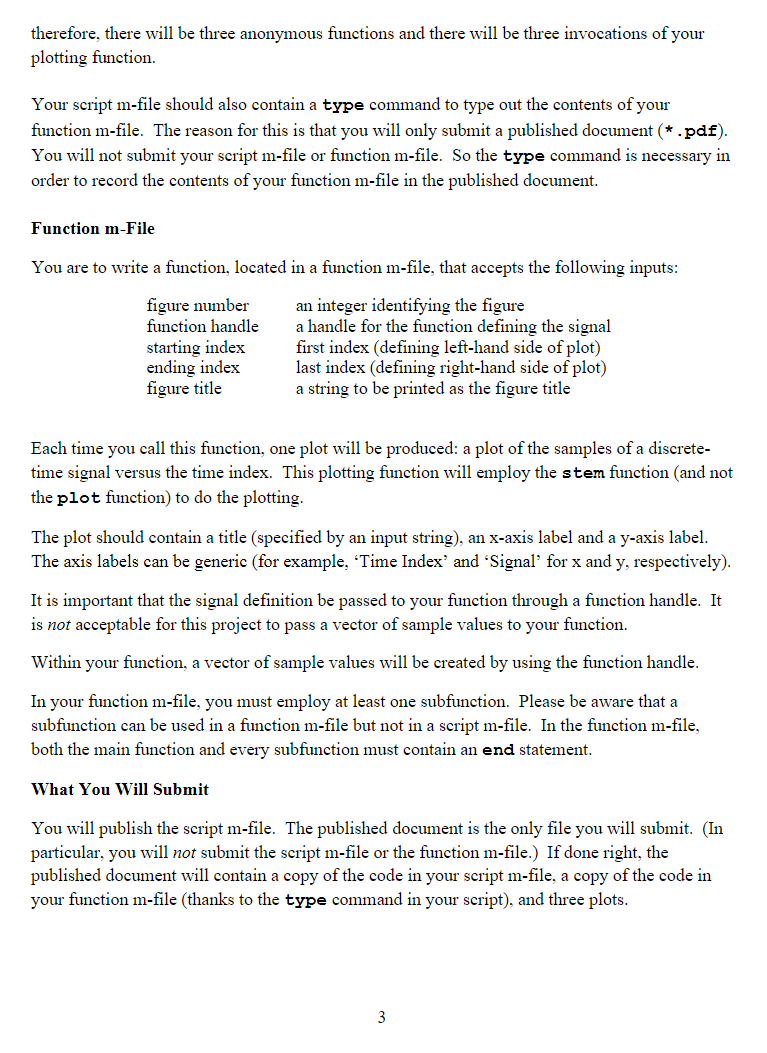 Solved You will write a program to plot discrete-time | Chegg.com