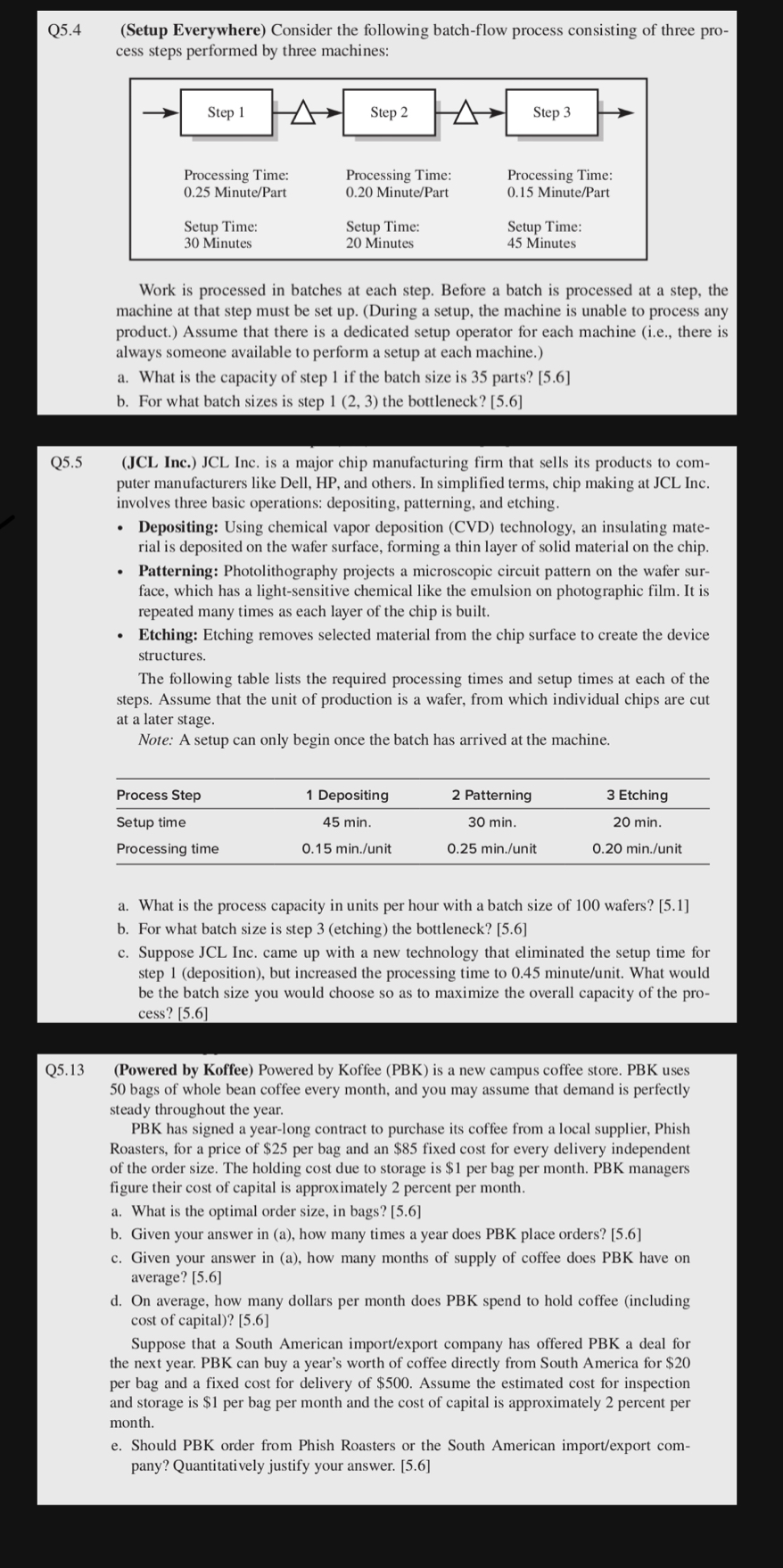 Solved 5.4 (Setup Everywhere) Consider the following | Chegg.com