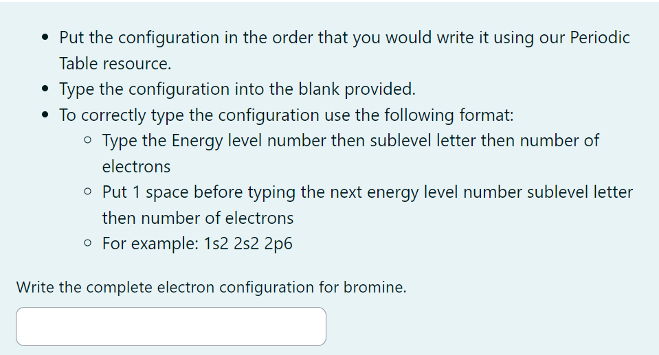 Solved Put the configuration in the order that you would | Chegg.com
