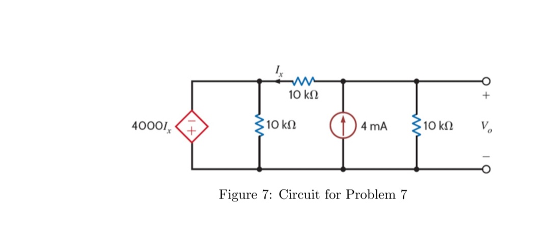 Solved Figure 7: Circuit for Problem 7 | Chegg.com
