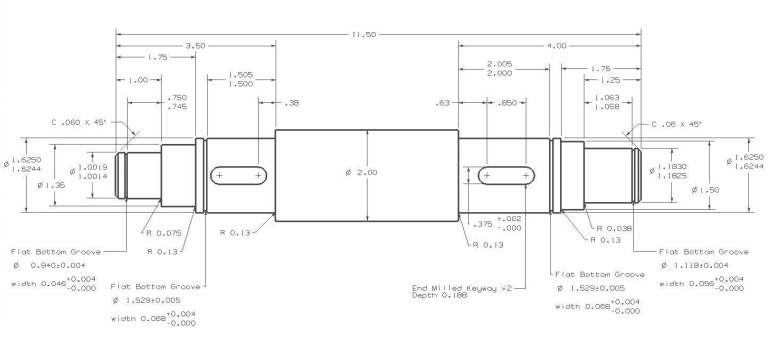 Solved Create a SolidWorks file of this shaft and create a | Chegg.com