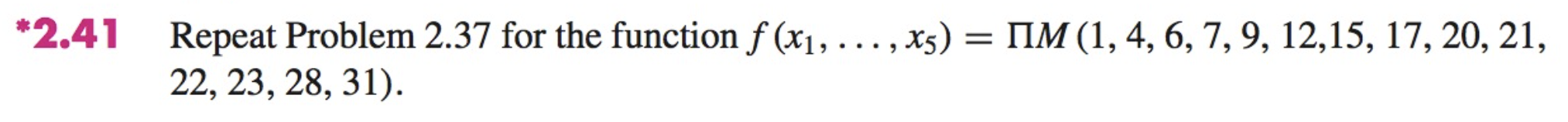 Solved *2.41 Repeat Problem 2.37 for the function | Chegg.com