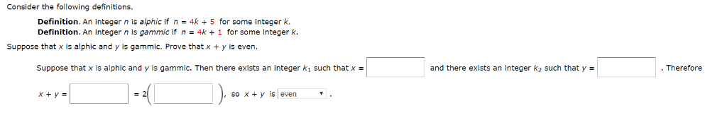 Solved Consider the following definitions. s alphic if n = | Chegg.com