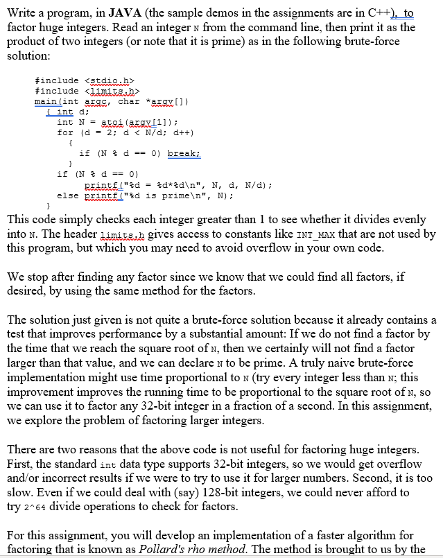 Solved Write a program, in JAVA (the sample demos in the | Chegg.com