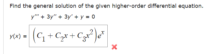 Solved Find the general solution of the given higher-order | Chegg.com