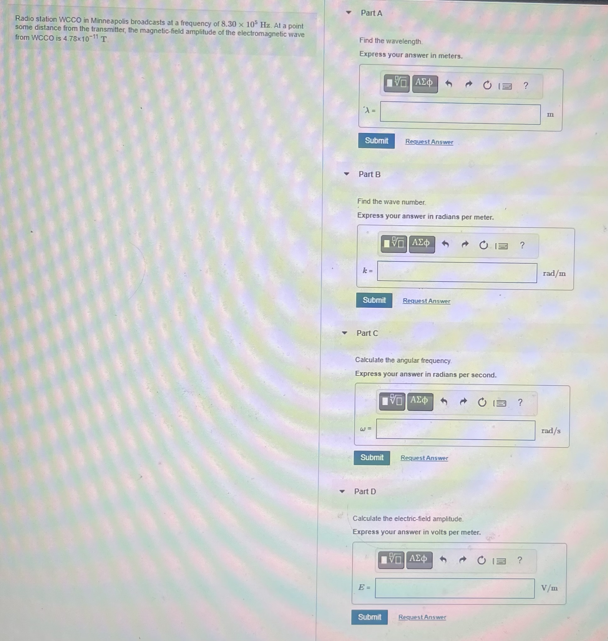 Solved Radio station WCCO in Minneapolis broadcasts at a | Chegg.com