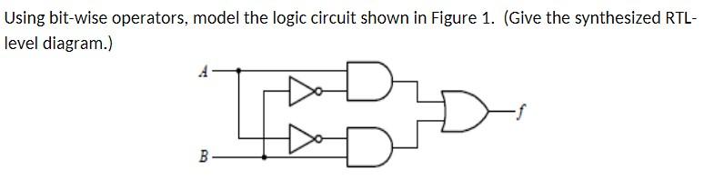 Solved Using bit-wise operators, model the logic circuit | Chegg.com