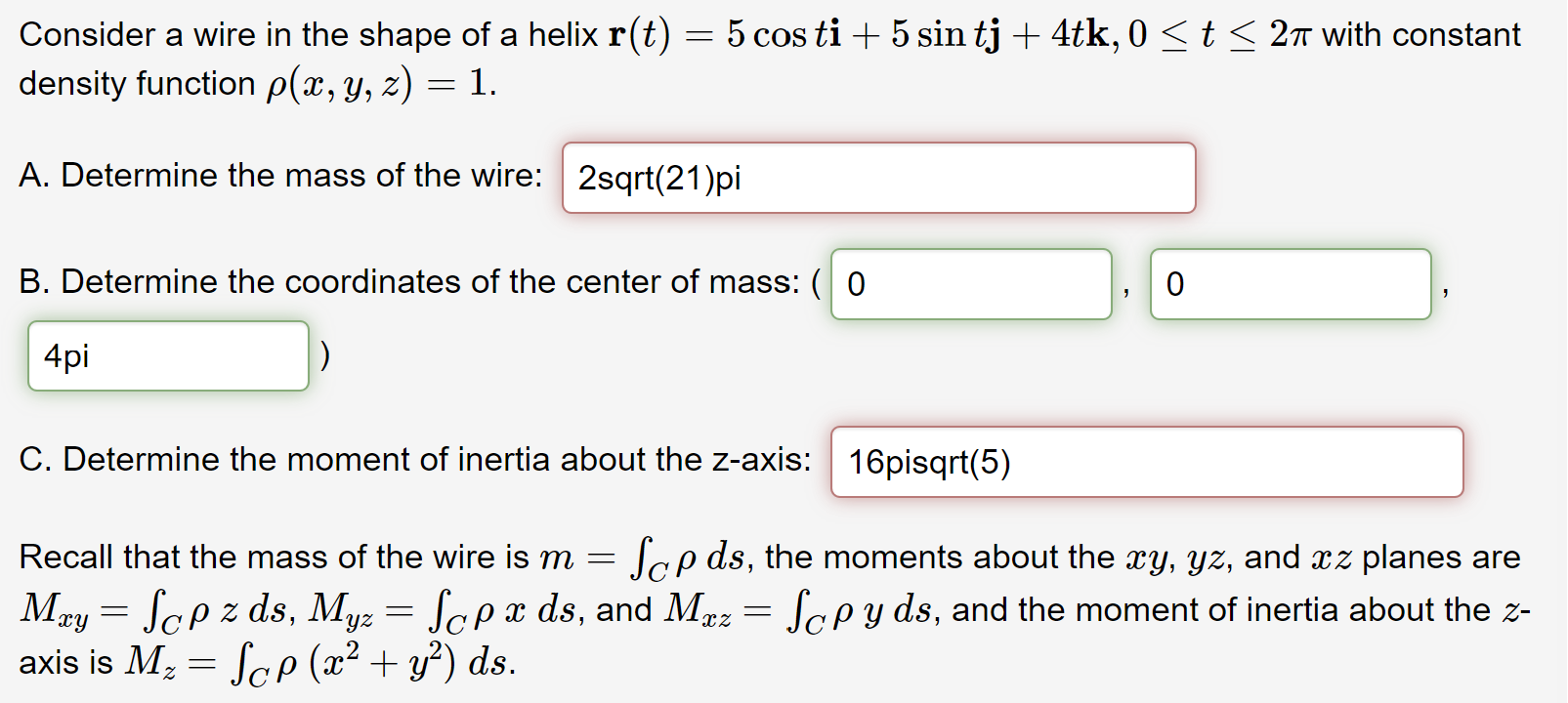 Solved Consider a wire in the shape of a helix | Chegg.com