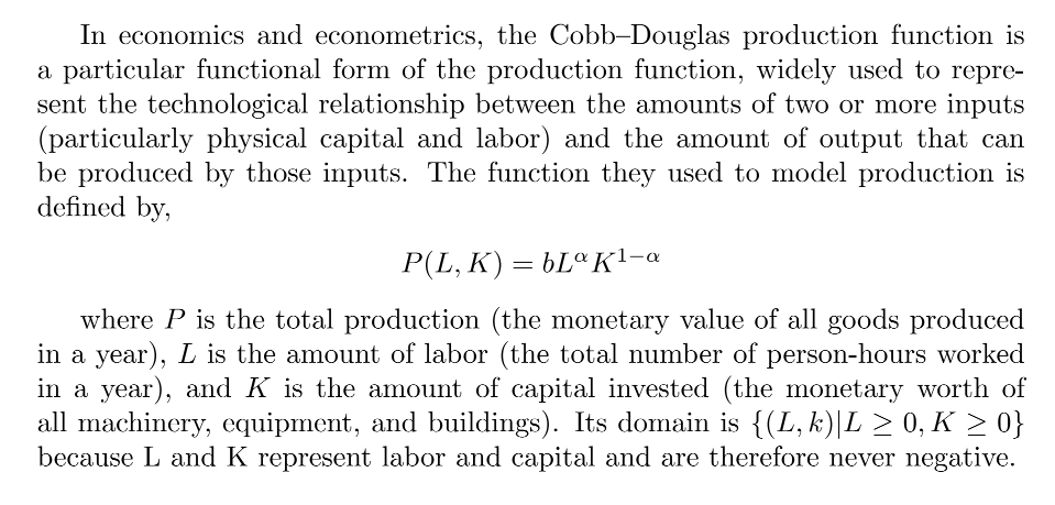 Solved In economics and econometrics, the Cobb-Douglas | Chegg.com