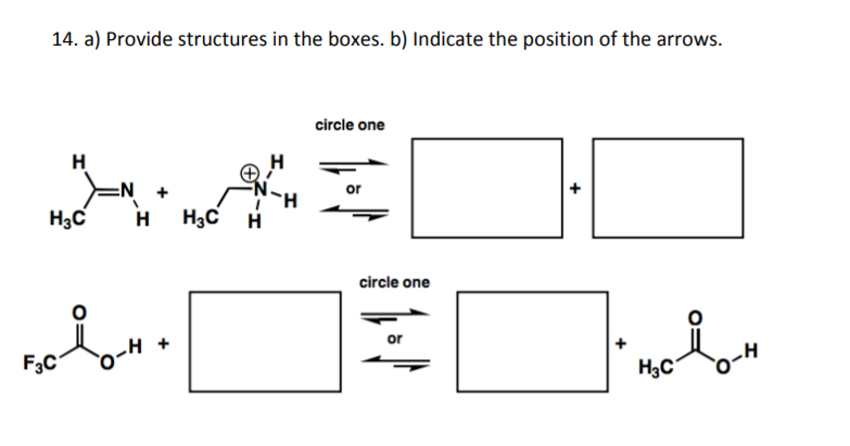 Solved 14. a) Provide structures in the boxes. b) Indicate | Chegg.com