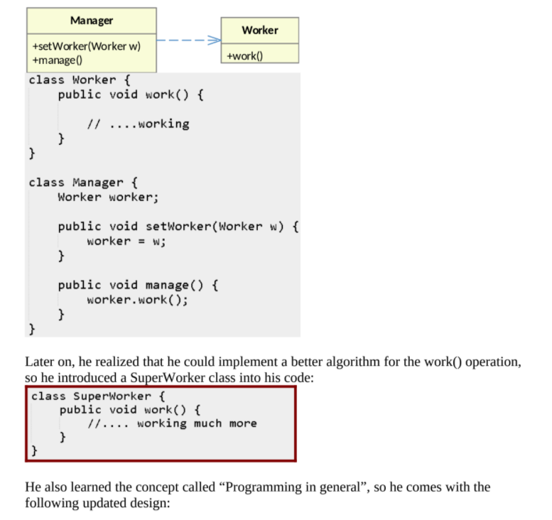 Solved Manager Worker +work() +set Worker(Worker w) +manage) | Chegg.com