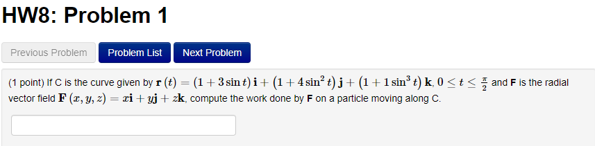 Solved HW8: Problem 1 Previous Problem Problem List Next | Chegg.com