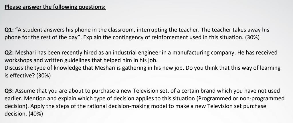 Solved Please answer the following questions: Q1: Solved Please answer the following questions: Q1:
