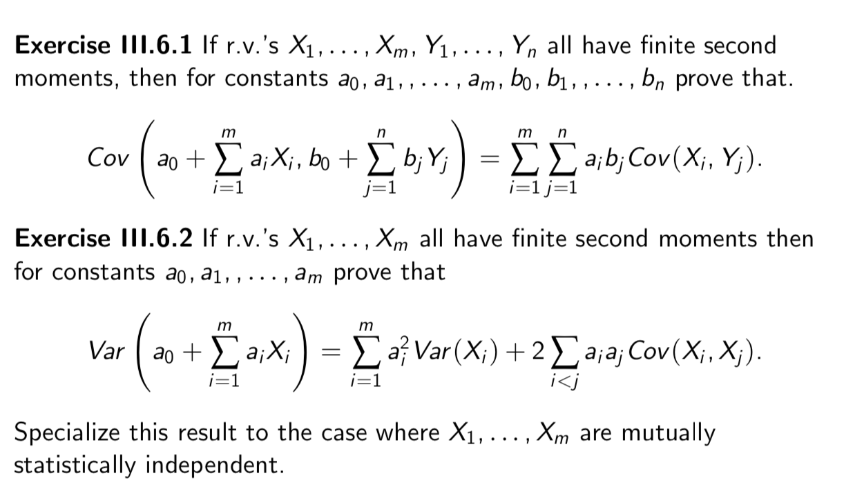 Solved Exercise 111.6.1 If r.v.'s X1,..., Xm, Y1,..., Yn all | Chegg.com