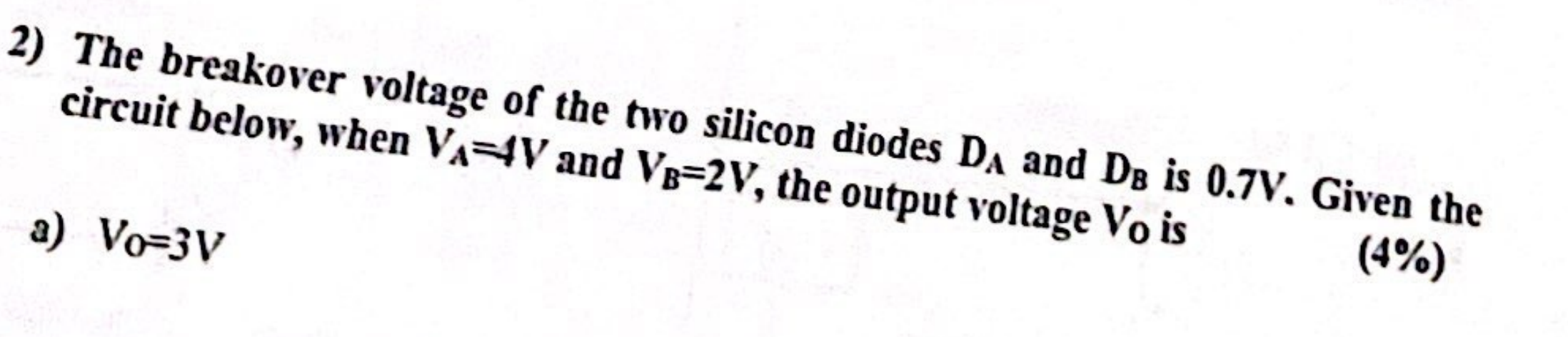 Solved code class="asciimath">The breakover voltage of the | Chegg.com