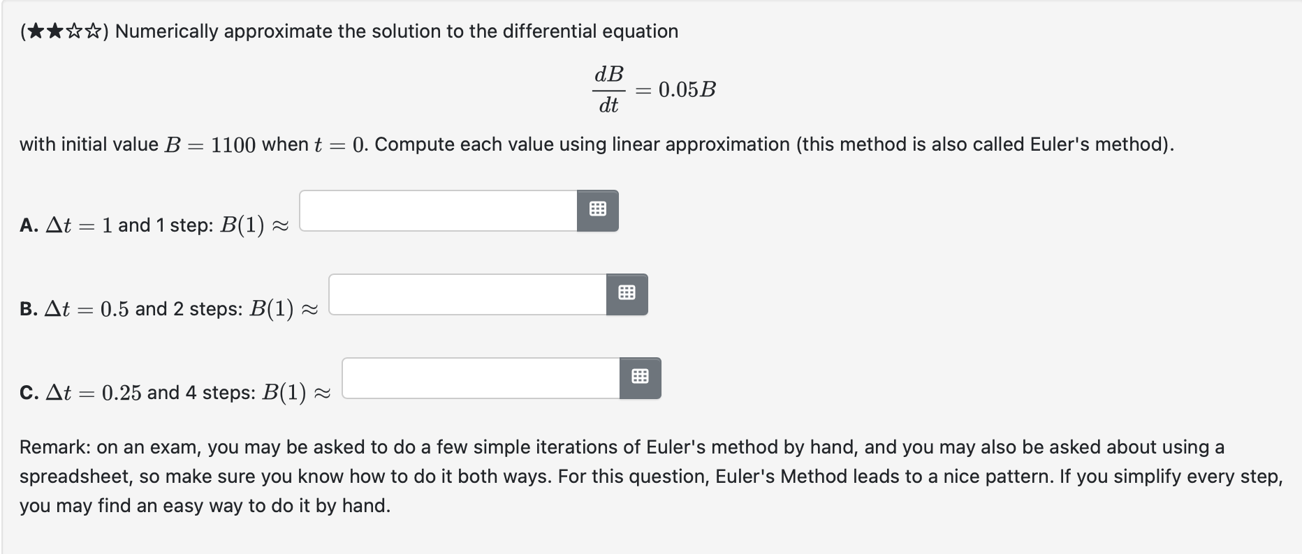 Solved (*********ξξ) ﻿Numerically approximate the solution | Chegg.com
