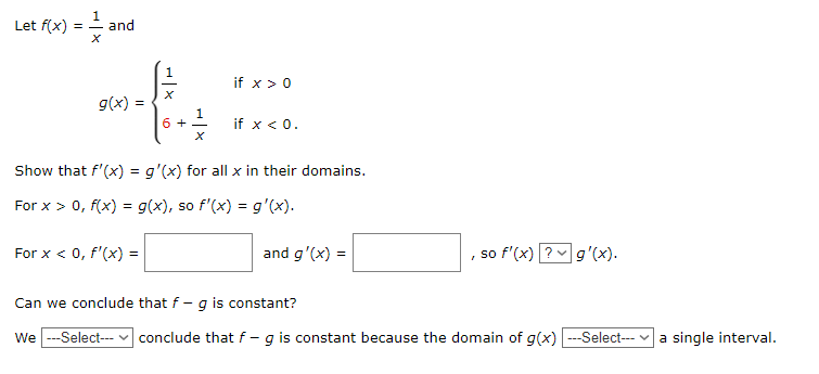 Solved code class="asciimath">Let f(x)=(1)/(x) ﻿and | Chegg.com
