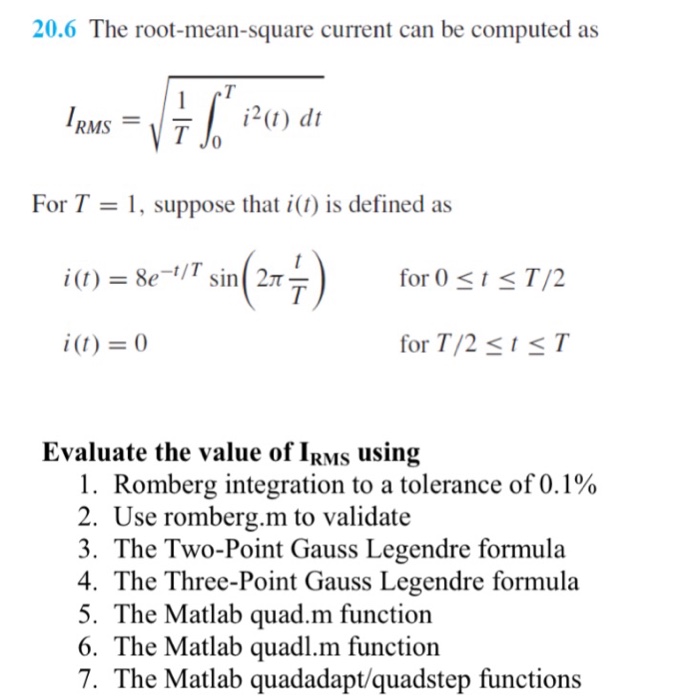 20.6 The root-mean-square current can be computed as | Chegg.com