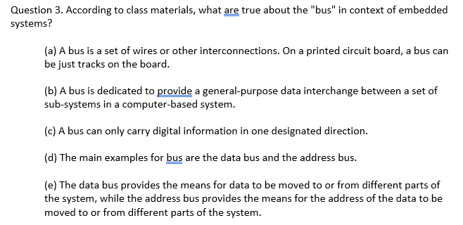 Solved destion 3. According to class materials, what are | Chegg.com