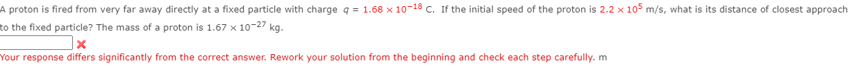 Solved A proton is fired from very far away directly at a | Chegg.com