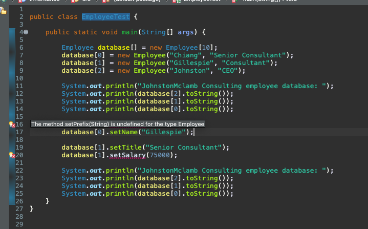 Solved public class Employee { private String | Chegg.com Solved public class Employee { private String | Chegg.com