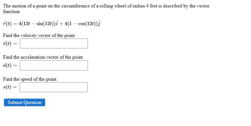 Solved Given the vector function r(t) = ( - 4t, 5t*, t + 2) | Chegg.com