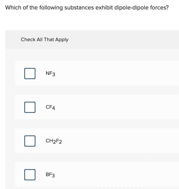 Solved Which of the following substances exhibit ONLY | Chegg.com