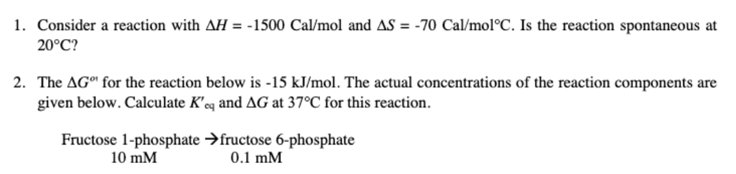 Solved BIochemistry 1 Please be clear on how to solve this. | Chegg.com