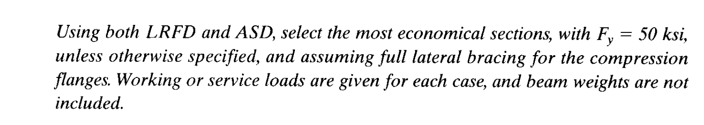 Solved Using both LRFD and ASD, select the most economical | Chegg.com