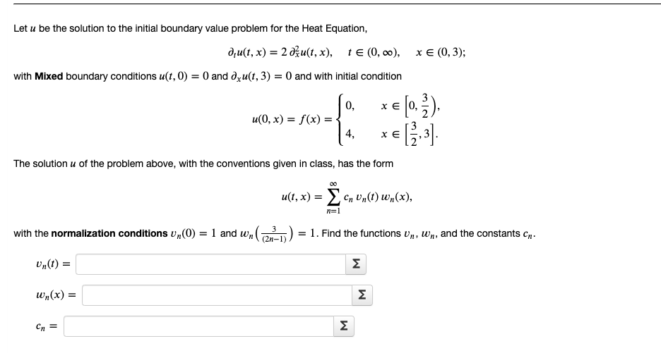 Solved Let 𝑢 Be The Solution To The Initial Boundary Value