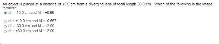 Solved An object is placed at an object distance equal to | Chegg.com