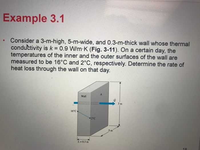 Solved Example 3.1 Consider a 3-m-high, 5-m-wide, and | Chegg.com Solved Example 3.1 Consider a 3-m-high, 5-m-wide, and | Chegg.com