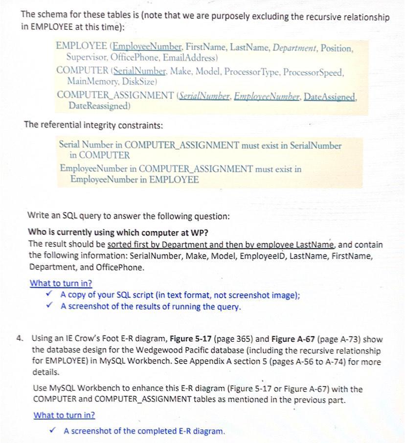 Please help me creating the table and screenshot your | Chegg.com