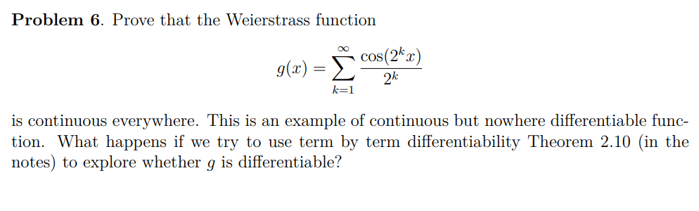 Solved Prove that the Weierstrass | Chegg.com