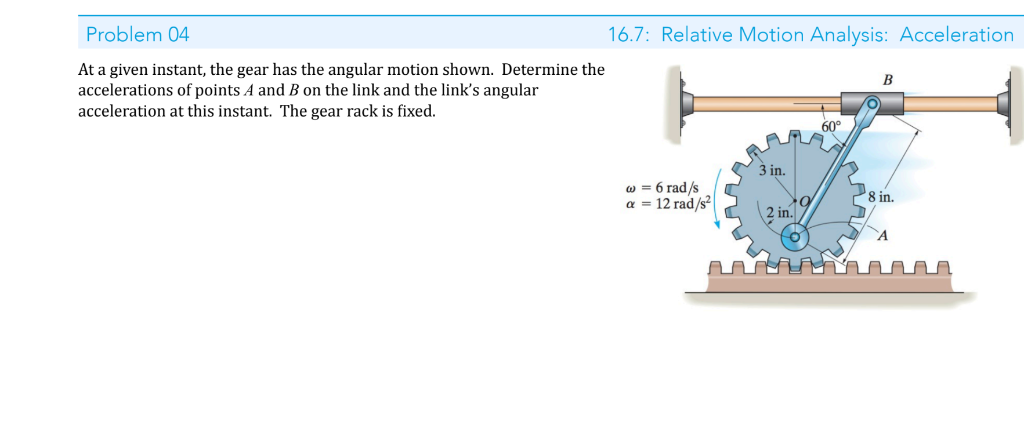 Solved Problem 04 16.7:Relative Motion Analysis: | Chegg.com