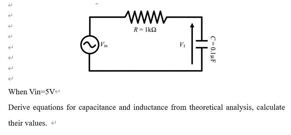 When Vin=5VDerive equations for capacitance and | Chegg.com