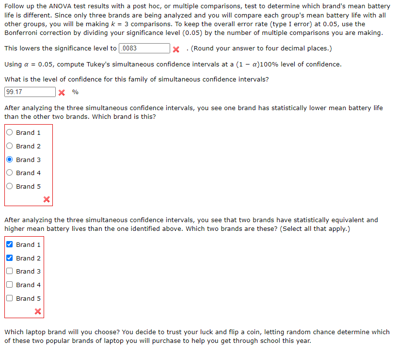 Multiple Comparisons Dependent Variable: BatteryLife | Chegg.com