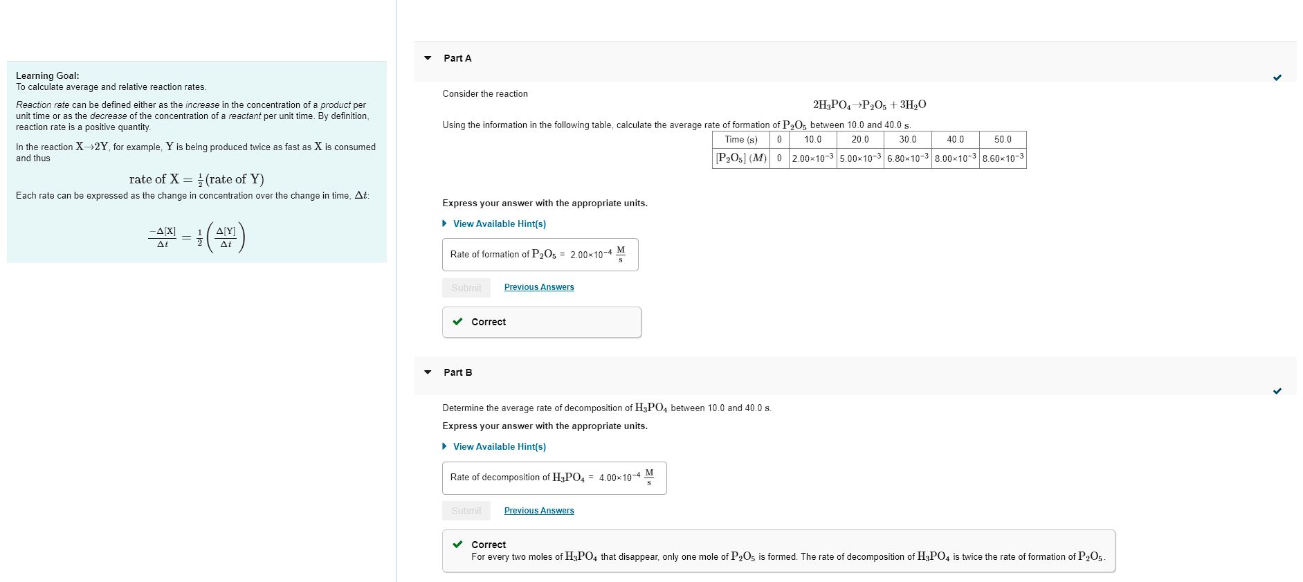 Solved Learning Goal: To calculate average and relative | Chegg.com