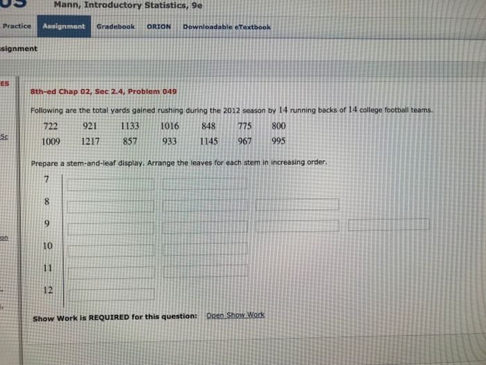 Solved Mann, Introductory Statistics, 9e Practice Gradebook | Chegg.com