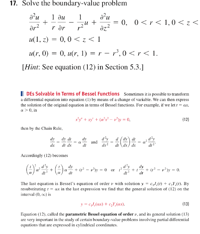 17. Solve the boundary-value problem au 1 au 1 ), ar2 | Chegg.com