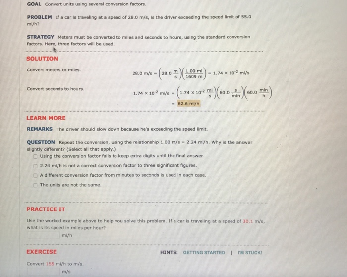 Solved GOAL Convert units using several conversion factors. | Chegg.com