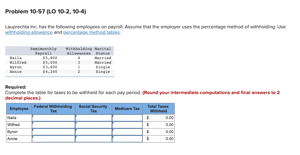 Solved Problem 10-57 (LO 10-2, 10-4) Lauprechta Inc. has the | Chegg.com