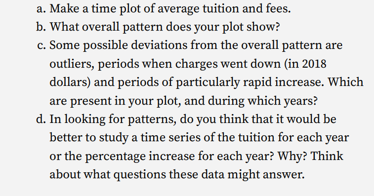 Solved APPLY YOUR KNOWLEDGE 1.12 The Cost of College. Here | Chegg.com