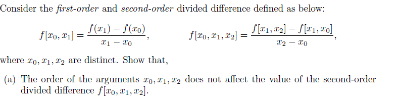 Solved Consider the first-order and second-order divided | Chegg.com