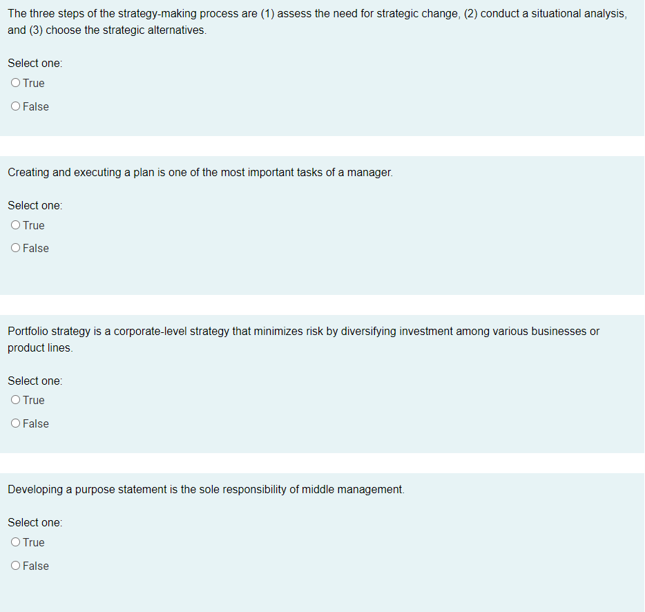 The Three Steps Of The Strategy making Process Are 1 Assess The Need 