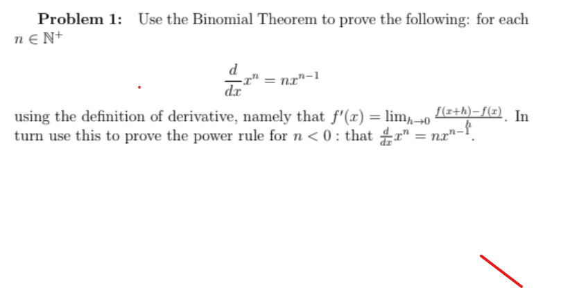 Solved Problem 1: Use the Binomial Theorem to prove the | Chegg.com